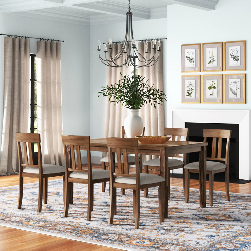 Coote 7 Piece Solid Wood Dining Set